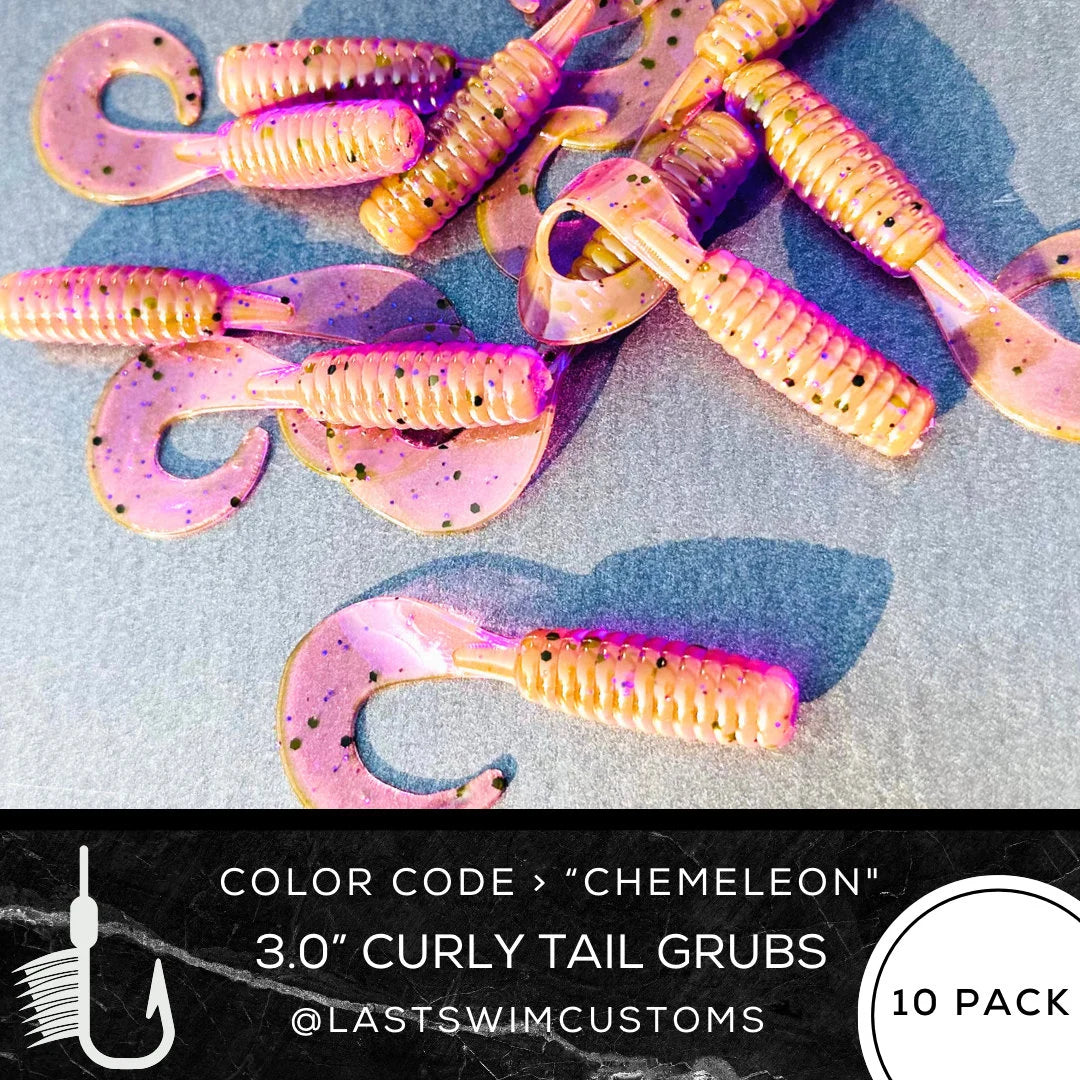 10PK 3.00” Epic Curly Tail Grubs – Last Swim Customs
